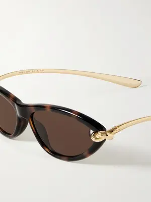 Bottega Veneta Knot Cat-eye Sunglasses - Tortoiseshell
