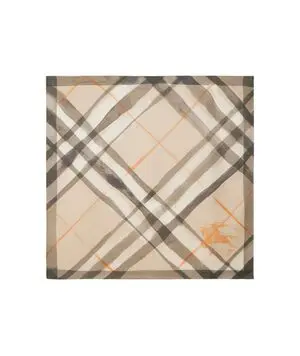Burberry Printed Silk-twill Scarf Beige