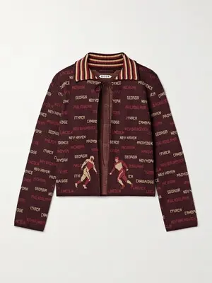 BODE Gridiron Cotton-jacquard Cardigan