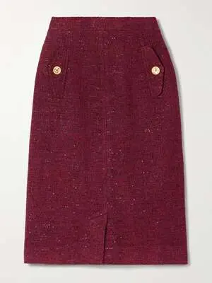 Alessandra Rich Sequin-embellished Tweed Skirt