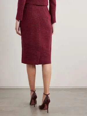 Alessandra Rich Sequin-embellished Tweed Skirt