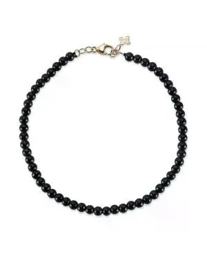 Mateo 14k Yellow Gold Onyx Beaded Bracelet - Black