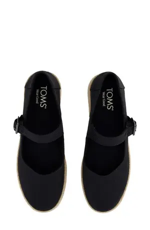 Toms Carolina Mary Jane Espadrille Platform - Black