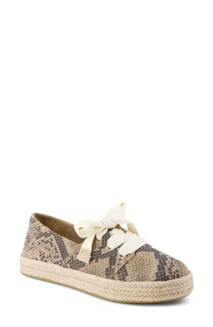 Toms Carolina Lace-up Espadrille Sneaker - Medium Beige