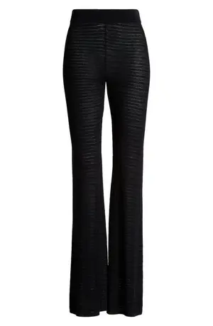 Solid & Striped The Faye Open Stitch Cover-up Pants - Noir