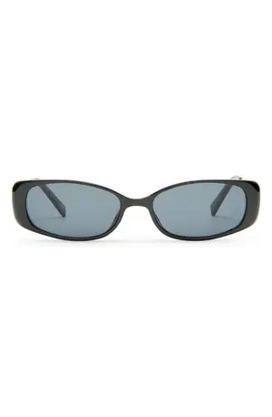 Le Specs Le Specs Lil' Starlight 54mm Rectangle Sunglasses Black/smoke Mono