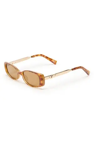Le Specs Lil' Starlight 54mm Rectangle Sunglasses - Vintage Tort/latte Tint