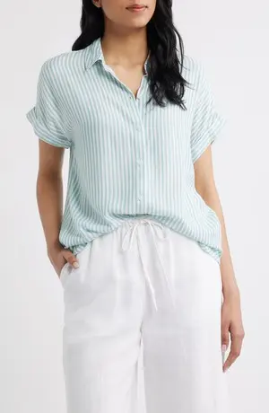 Beachlunchlounge Shirt Tail Hem Shirts For Women