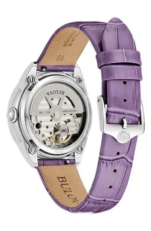Bulova Sutton Automatic Leather Strap Watch