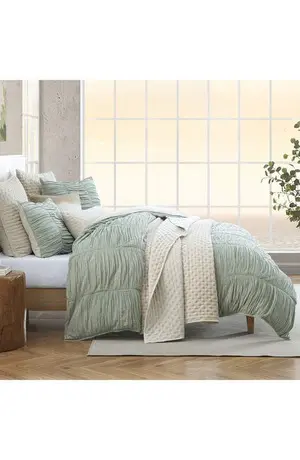 DKNY PURE Ruched Gauze Duvet Cover & Shams Set