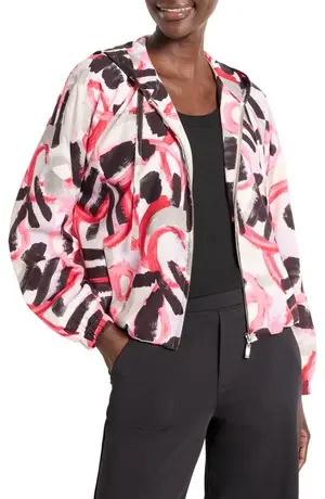 NIC+ZOE Graffiti Print Windbreaker