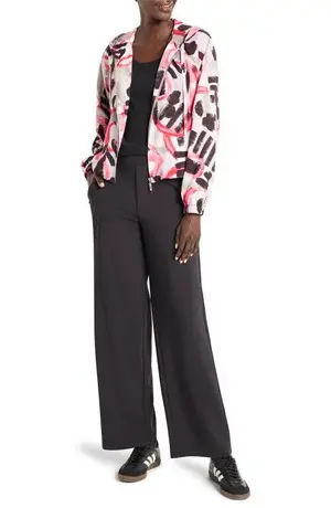 NIC+ZOE Graffiti Print Windbreaker