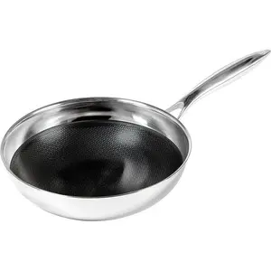 FRIELING Black Cube 9-1/2 Inch 2.5 Quart Stainless/nonstick Hybrid Chef's Pan - Silver