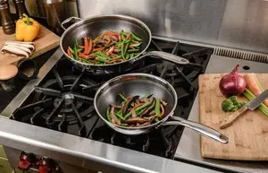 FRIELING Black Cube 9-1/2 Inch 2.5 Quart Stainless/nonstick Hybrid Chef's Pan