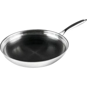 FRIELING Black Cube 12-1/2 Inch Stainless/nonstick Hybrid Fry Pan - Silver