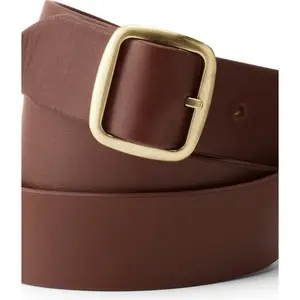 LANDS' END Reversible Leather Belt - Brown/cognac