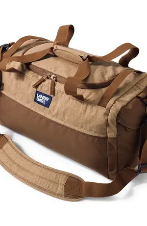 LANDS' END All Purpose Travel Duffle Bag - Honey Beige