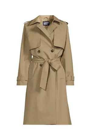 LANDS' END Waterproof Modern Trench Coat