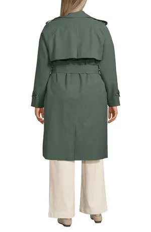 LANDS' END Waterproof Modern Trench Coat - Spruce