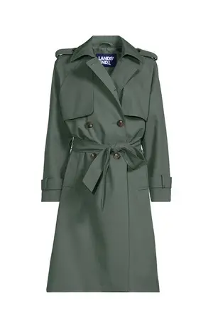 LANDS' END Waterproof Modern Trench Coat - Spruce