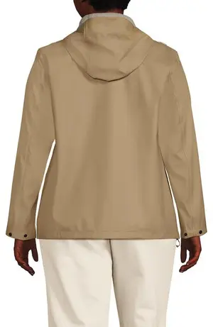 LANDS' END Waterproof Rain Slicker Jacket - Desert Tan