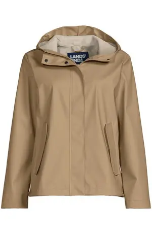 LANDS' END Waterproof Rain Slicker Jacket - Desert Tan