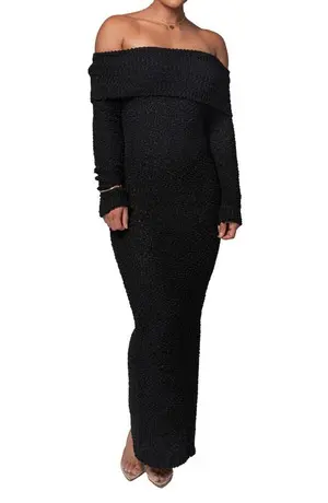 JLUXLABEL Olivea Bouclé Long Sleeve Sweater Dress