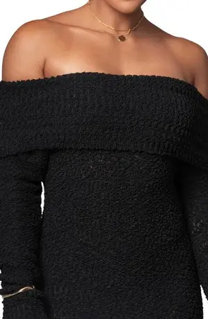 JLUXLABEL Olivea Bouclé Long Sleeve Sweater Dress