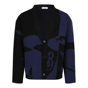 Burberry Burberry EKD Intarsia-Knit Buttoned Cardigan - Multi