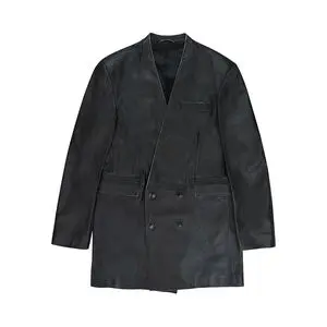 Martine Rose Leather Double Breasted Jacket