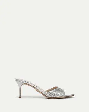 Veronica Beard Veronica Beard Tia Raffia Sandals Silver