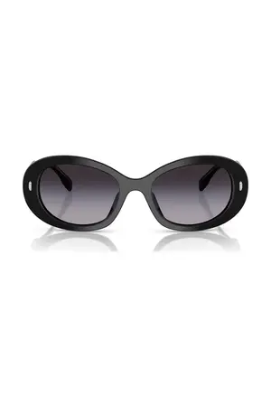 Tory Burch Oval Sunglasses With Logo