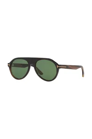 TOM FORD Horn Pilot Sunglasses - Green
