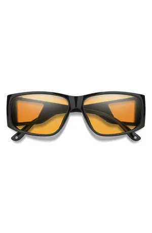 SMITH Monroe Peak 62mm Oversize Chromapop™ Polarized Sunglasses - Black / Low Light Copper