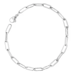 DONATELLO GIAN Sterling Paperclip Chain Anklet - Silver