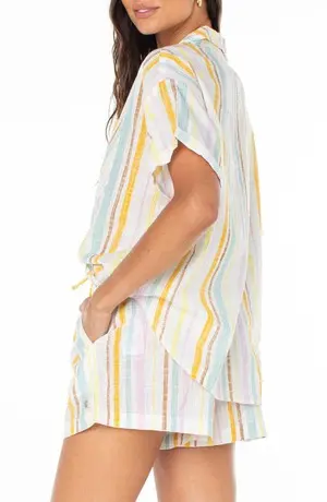 Roxy Beach Nostalgia Stripe Camp Shirt