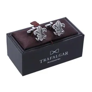 Trafalgar Fletcher Fleur-di-lis Novelty Cufflinks - Silver