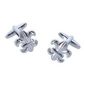 Trafalgar Fletcher Fleur-di-lis Novelty Cufflinks Silver
