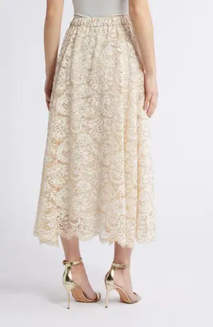Anne Klein Lace A-line Midi Skirt