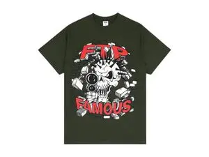 FTP X Famous Skull Tee Shirt - Hunter Green