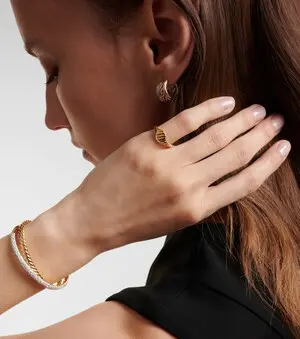David Yurman Sculpted Cable Pinky Ring - Gold