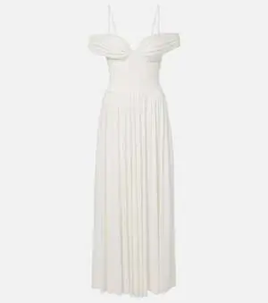 Simkhai Amarantha Draped Maxi Dress - White