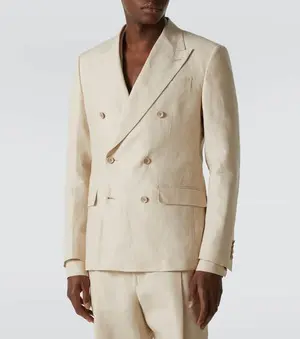 Dolce & Gabbana Double-breasted Linen Blazer