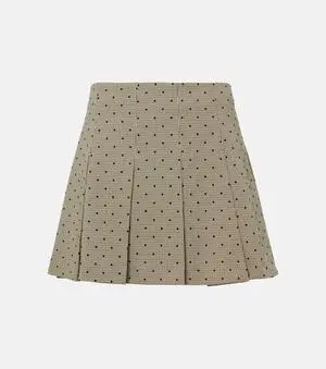 GANNI Checked Mini Skirt - Brown