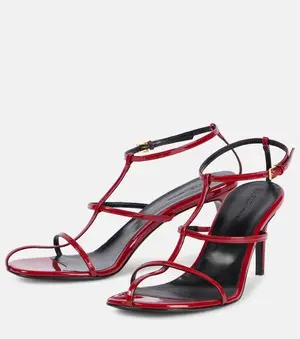 Khaite Cage 75 Patent Leather Sandals