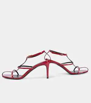 Khaite Cage 75 Patent Leather Sandals