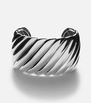David Yurman Sculpted Cable Cuff - Silver