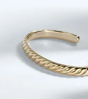 David Yurman Sculpted Cable Cuff Bracelet - Gold