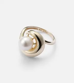 Mateo Pearl Curl Ring - Gold