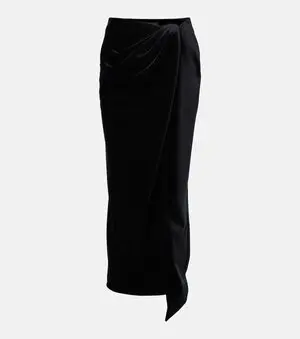 Balenciaga Jersey Wrap Skirt - Black